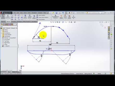 SolidWorks Beginner Tutorial 9: Spline, Types, using and dimensioning | DCLab