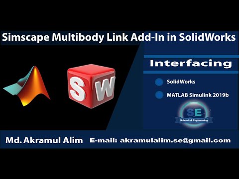 Simscape Multibody Link Plug-in in SolidWorks | DCLab